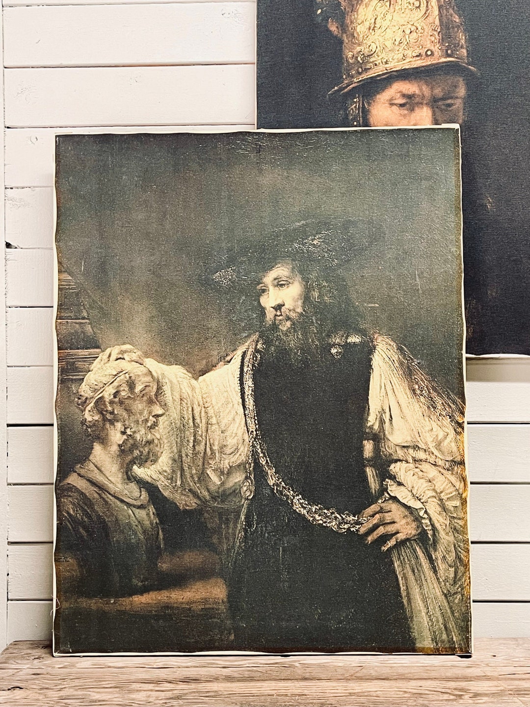 Aristotle With a Bust of Homer Vintage Art Rembrandt Dutch Artist ...