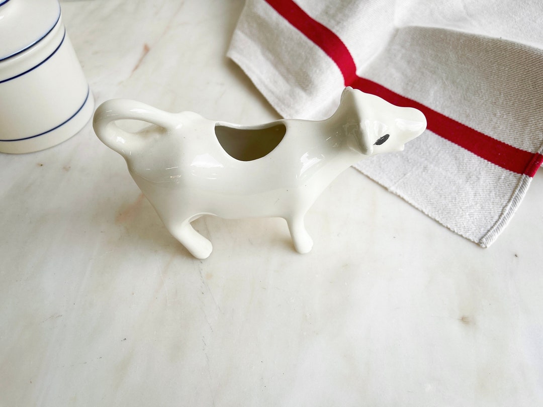 Vintage White Cow Creamer, Kitsch Modern Farmhouse Decor - Etsy