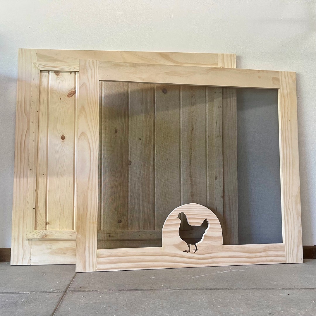 Custom Dutch Door With Screen | Custom Screen Door With Cut Out | Wood ...