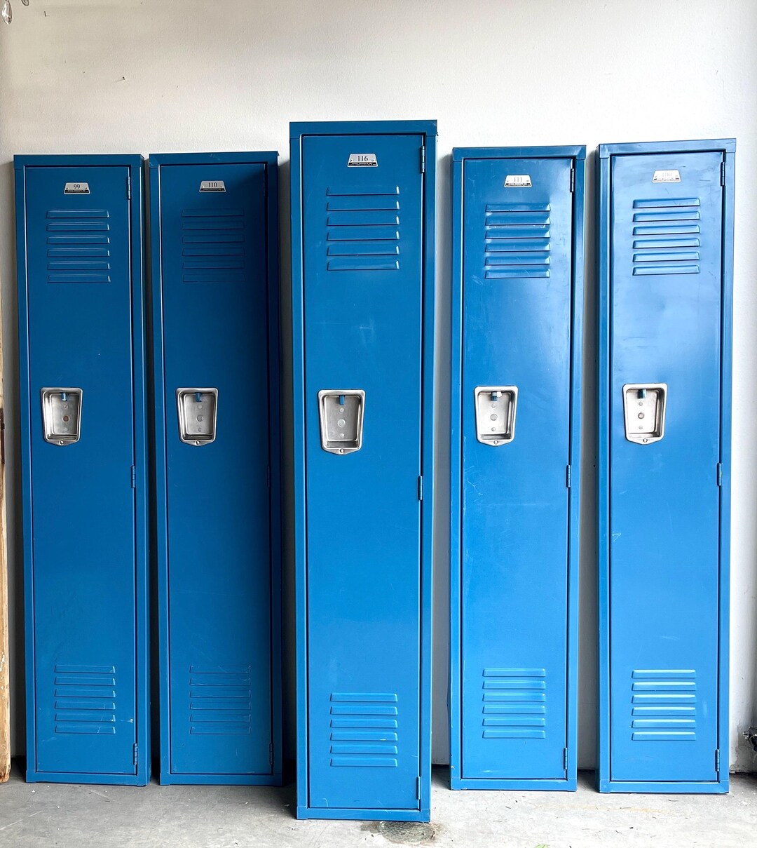 Vintage Blue Locker Metal Locker School Locker Storage Metal Cabinet ...