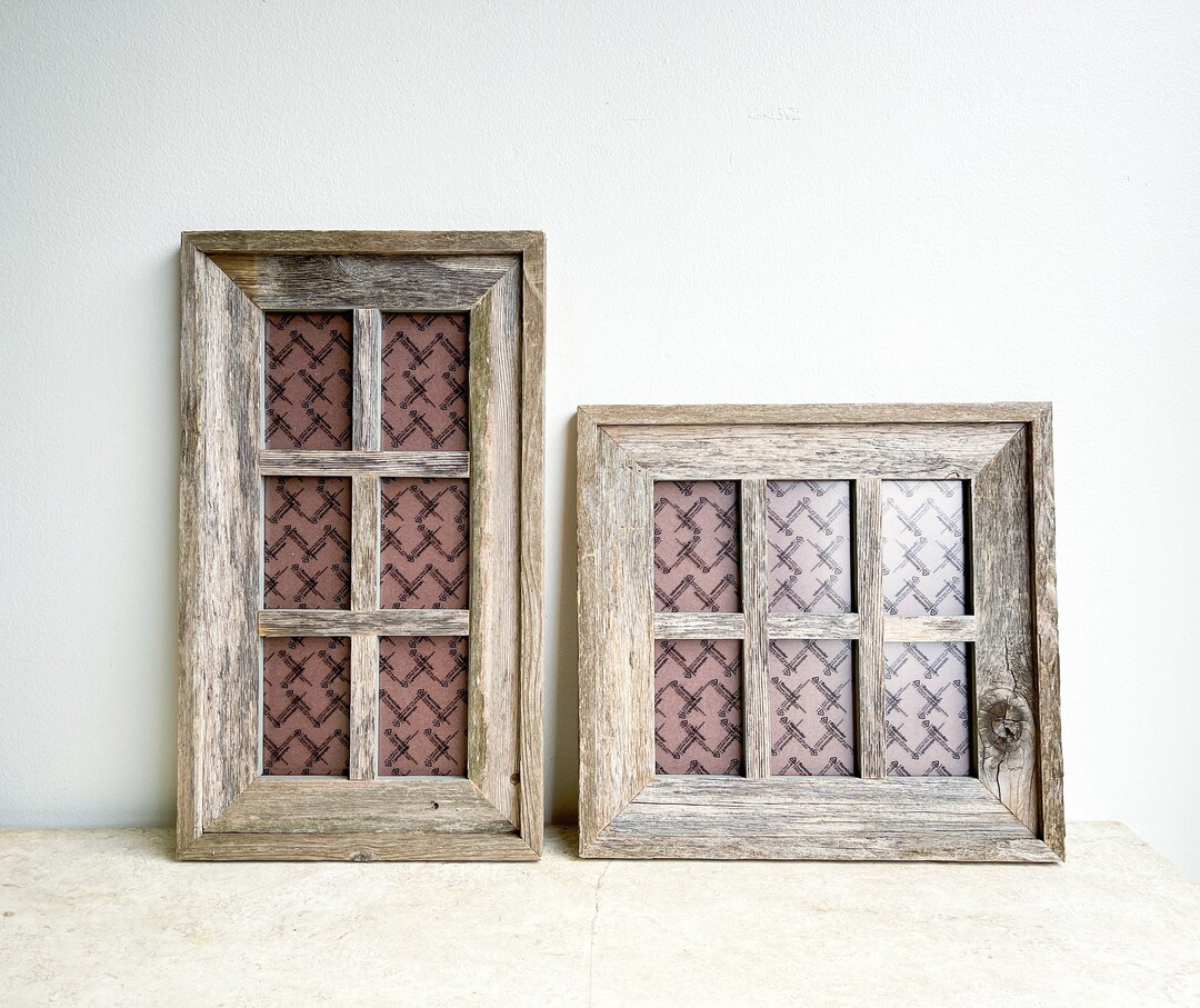 Multi-opening Wood Frame Rustic Frame Windowpane Frame Reclaimed Wood ...