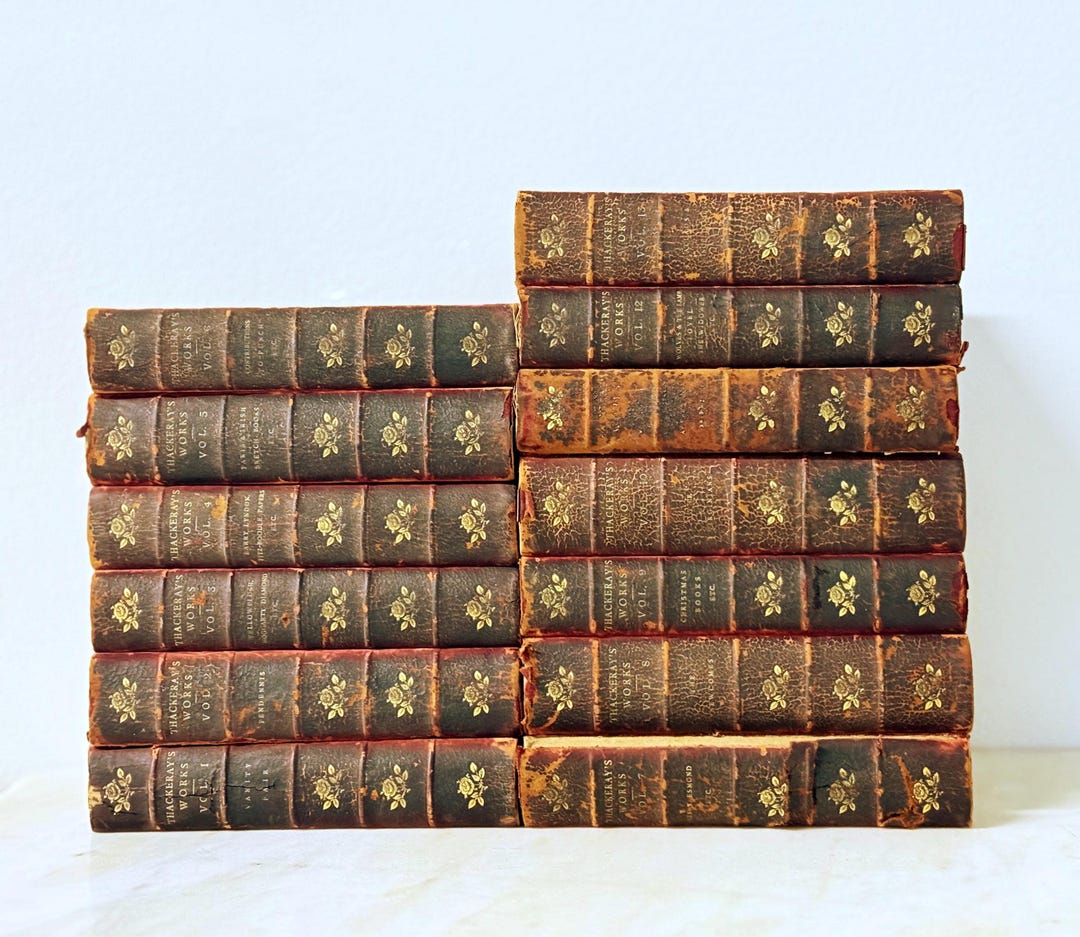 Complete Set of 13 Works of William Thackeray Antique 1800s Books ...