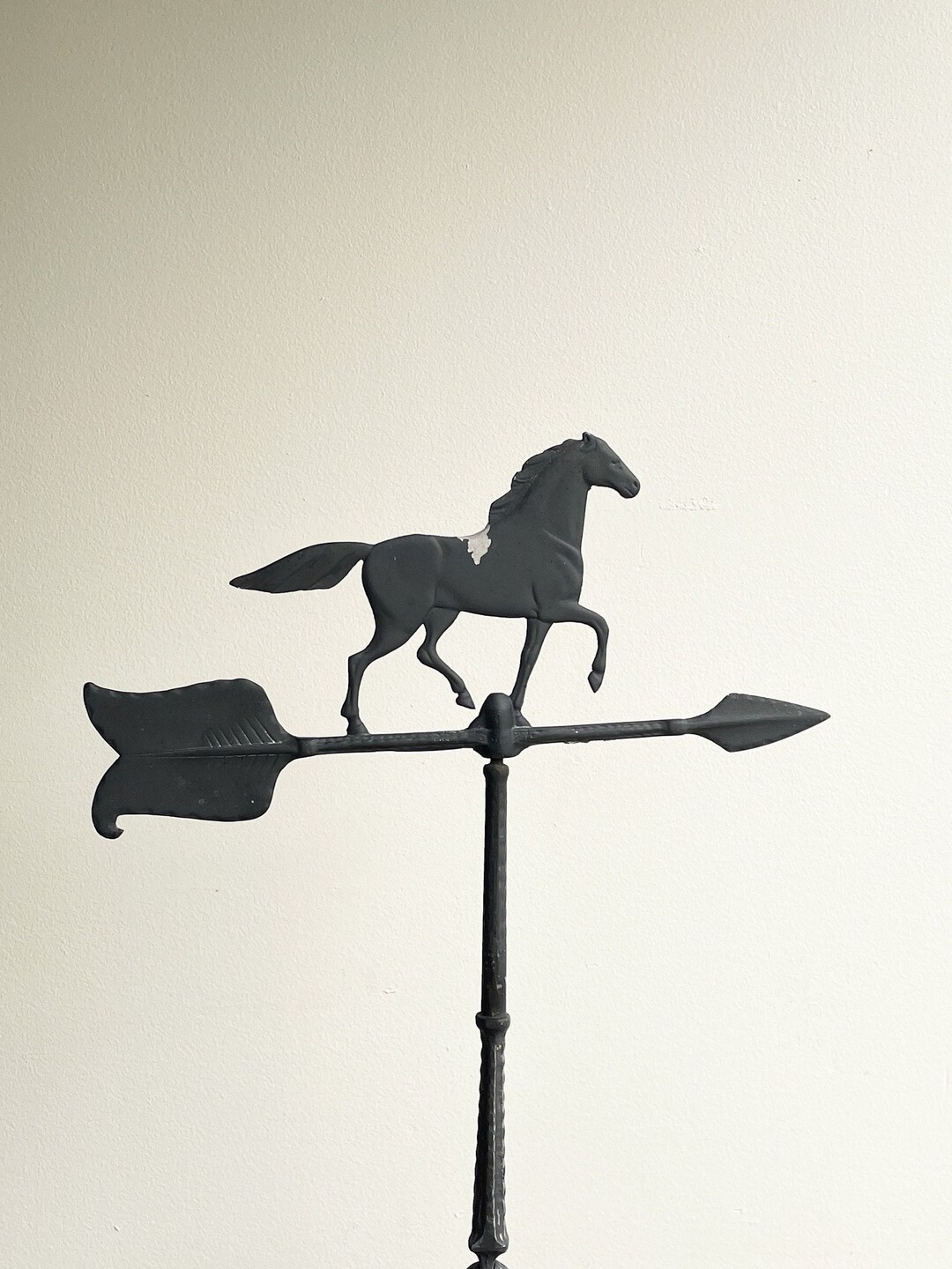Vintage Horse Weathervane Black Horse Running Cast Aluminum Weather ...