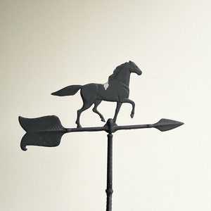 Vintage Horse Weathervane Black Horse Running Cast Aluminum Weather ...