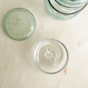 Curved Glass Mason Jar Lid With Wire Top Cap Blue Ball Jar Clear Glass ...