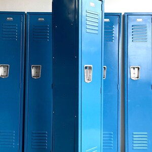 Vintage Blue Locker Metal Locker School Locker Storage Metal Cabinet ...