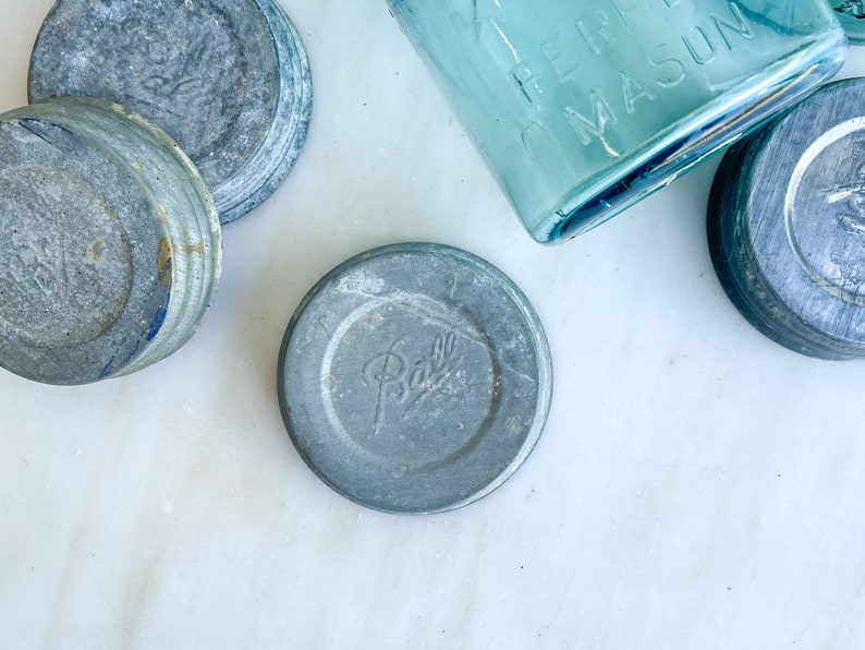 Antique Zinc Canning Jar Lid Ball Jar Lid Mason Atlas Jar Lid Metal and ...