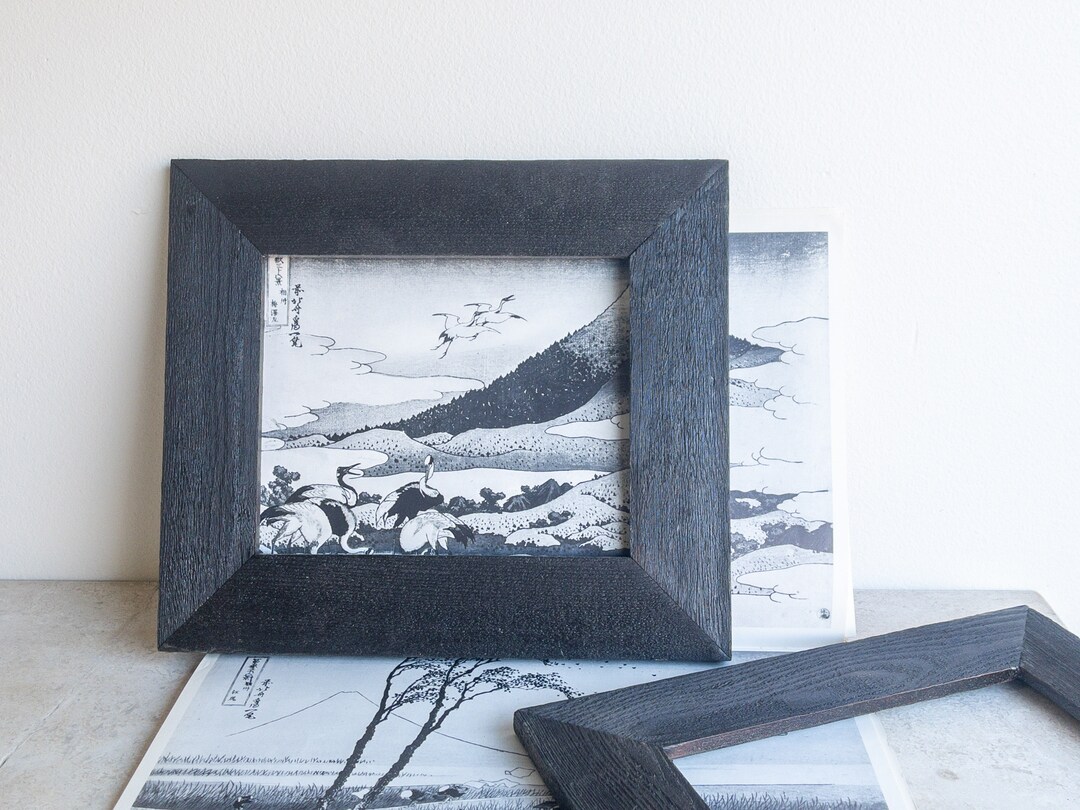 Reclaimed Wood Frame Rustic Wood Frame 8x10 Black Barnwood Frame Dark ...