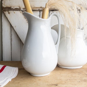 Large White Vase Royal Stone China Wedgwood and Co White Pitcher ...