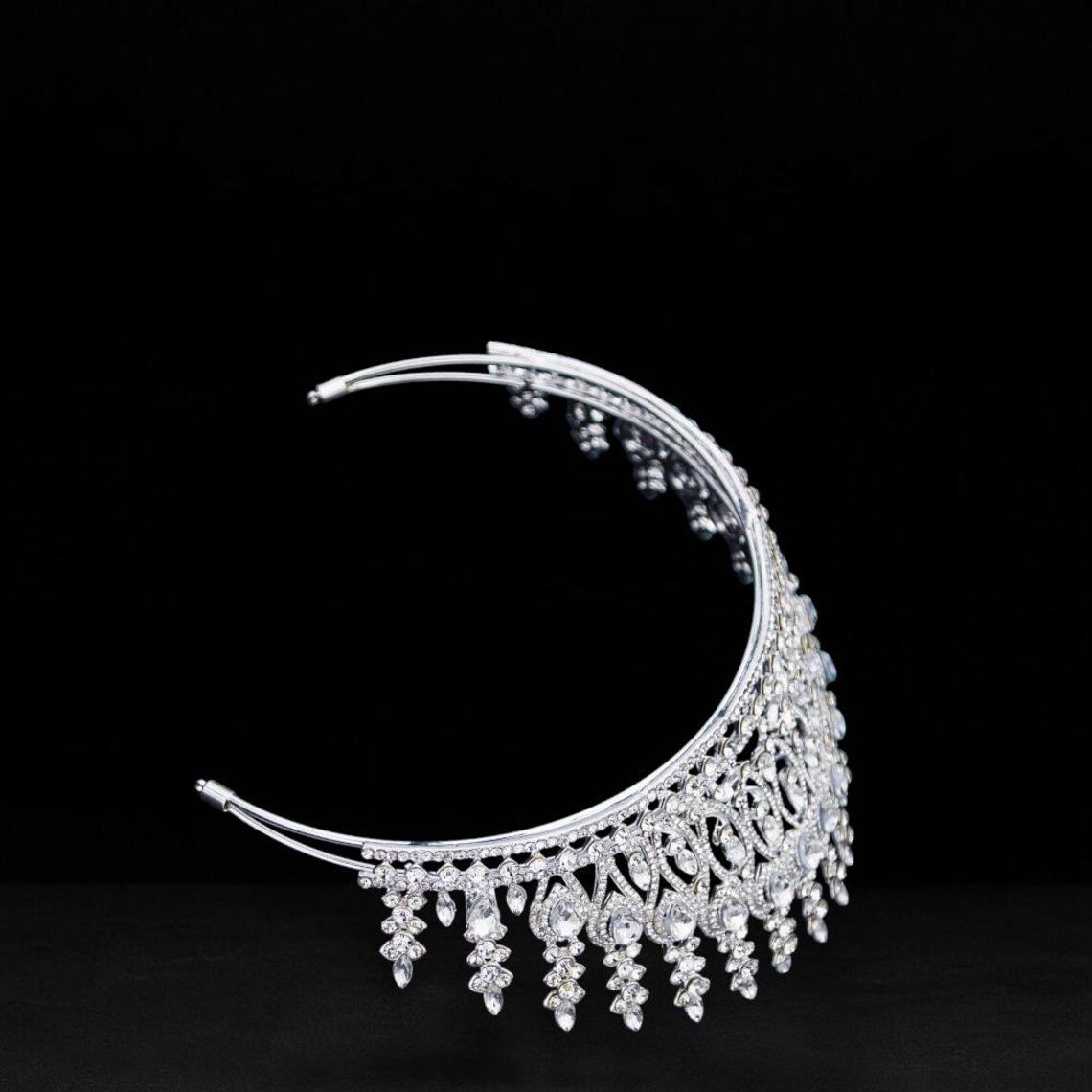 Royal Queen Big Tiara Crown | Big Diadem | Bride Tiaras and Crowns for ...