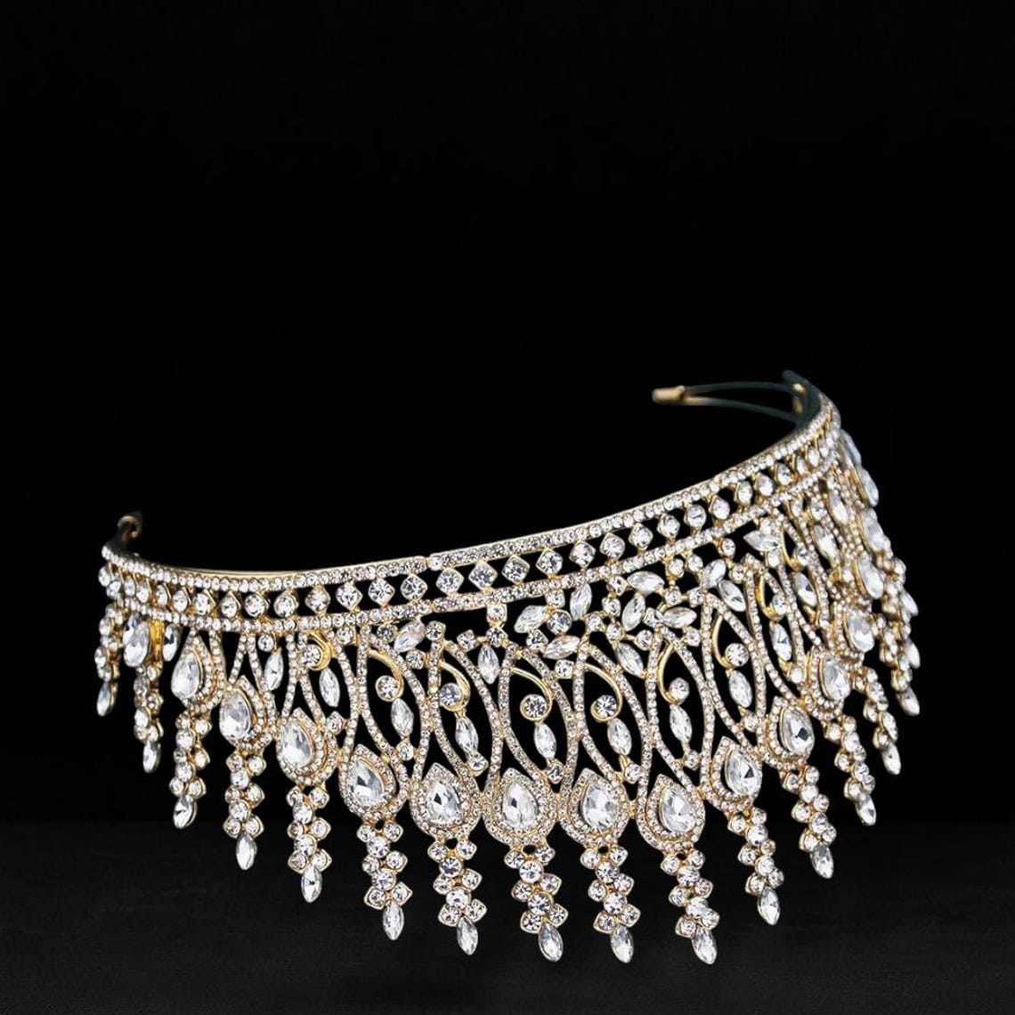 Royal Queen Big Tiara Crown | Big Diadem | Bride Tiaras and Crowns for ...