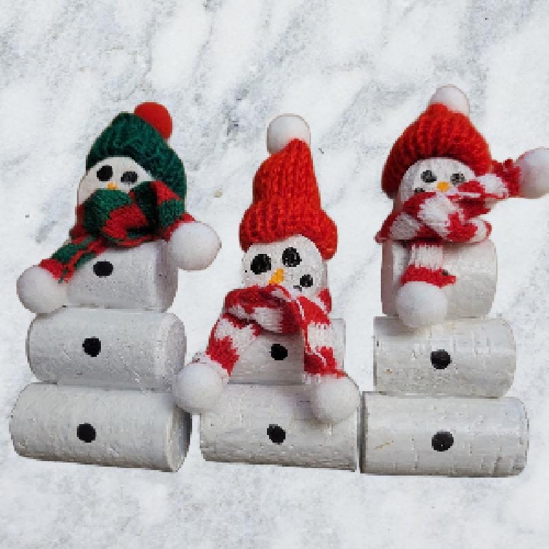 Cork Snowman - Etsy
