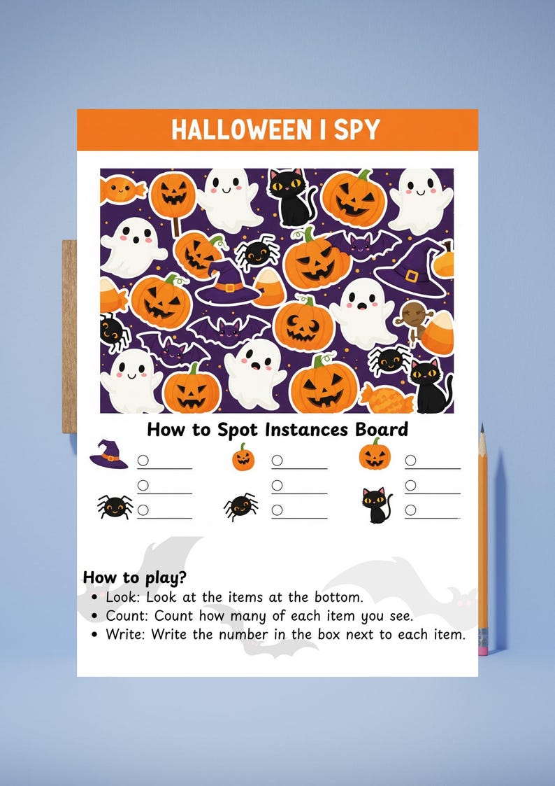 Halloween I Spy Printable Game for Kids | Instant Download PDF ...