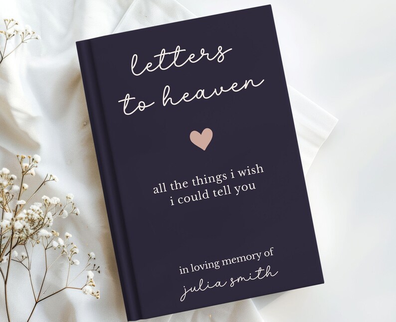 Personalized Letters to Heaven Journal, Custom Grief Journal, Sympathy ...