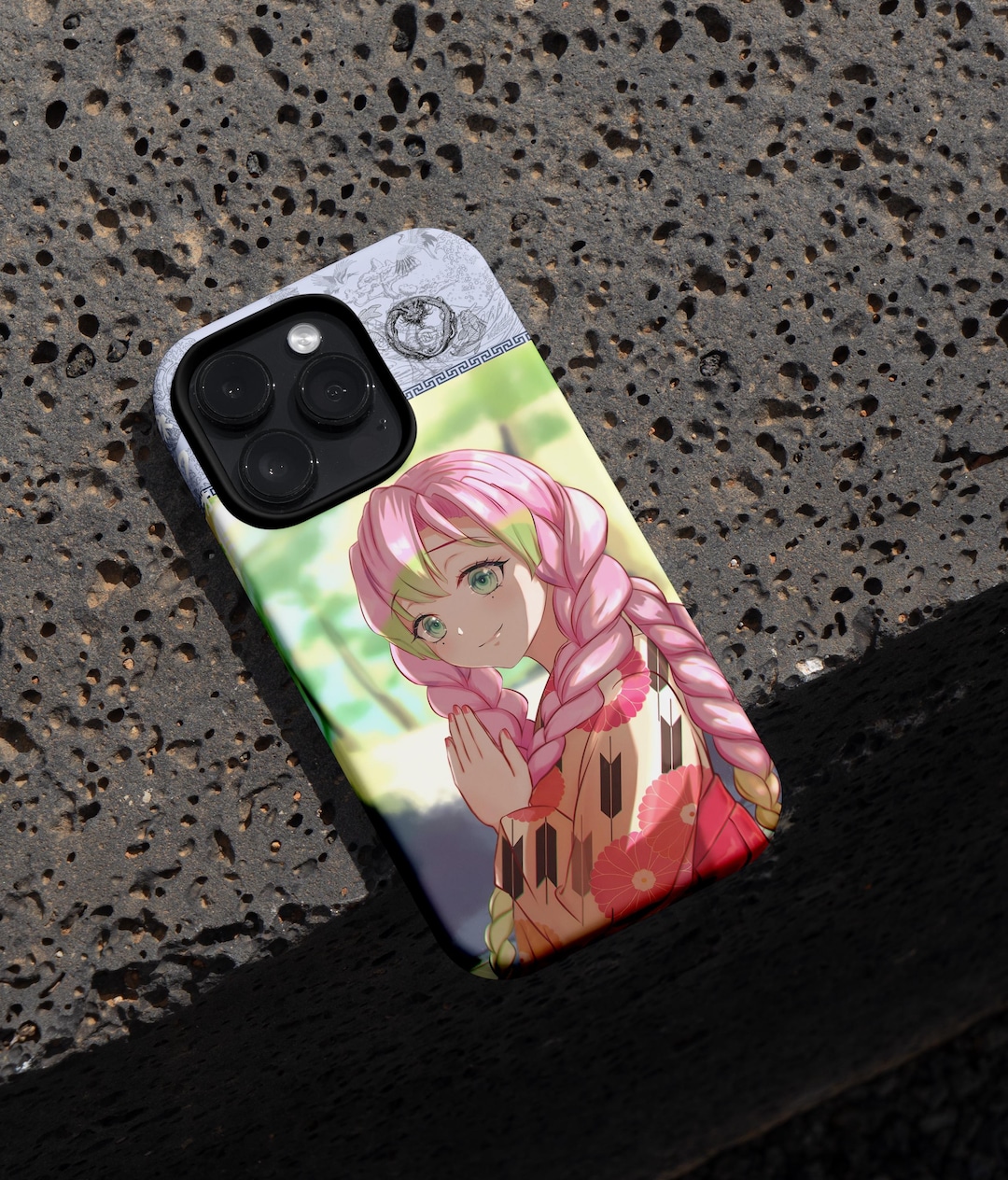 Demon Slayer Phone Case Mitsuri Obanai Cover for iPhone 16, 15, 14, 13 ...
