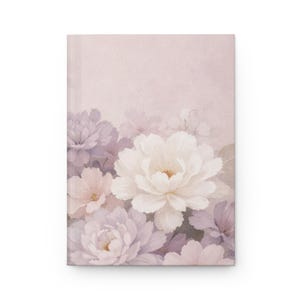 Japanese Blush Floral Notebook | Japandi Minimalist Hardcover Diary ...
