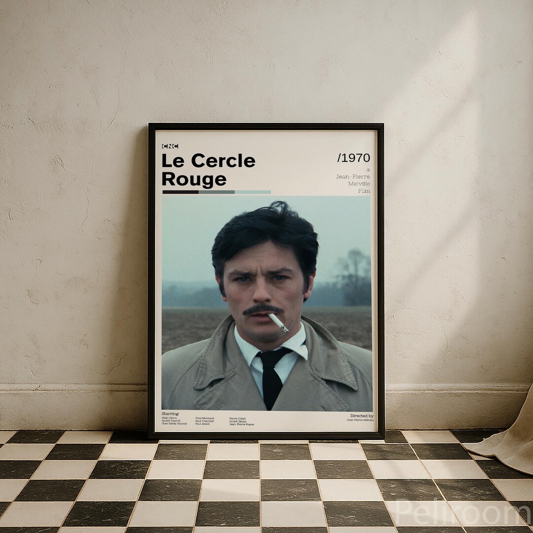 Le Cercle Rouge Vintage Movie Poster | Alain Delon | Retro Movie Wall ...