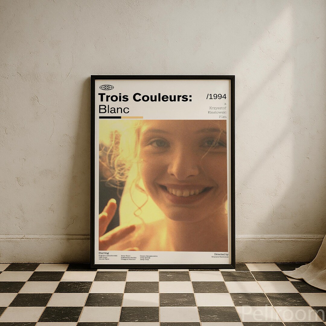 Three Colours White Vintage Movie Poster | French Movie Poster | Retro ...
