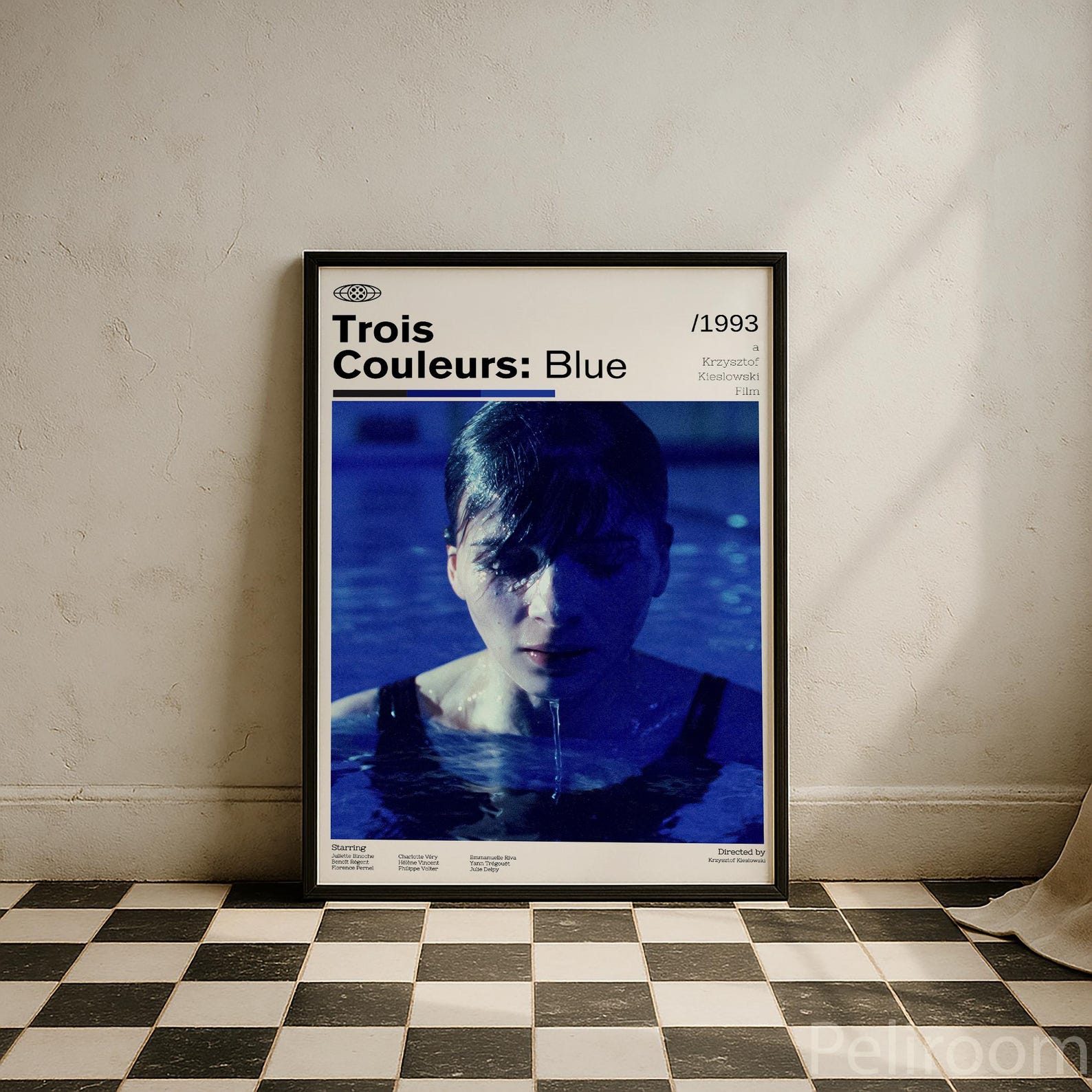 Three Colours Blue Vintage Movie Poster | French Movie Poster | Retro ...