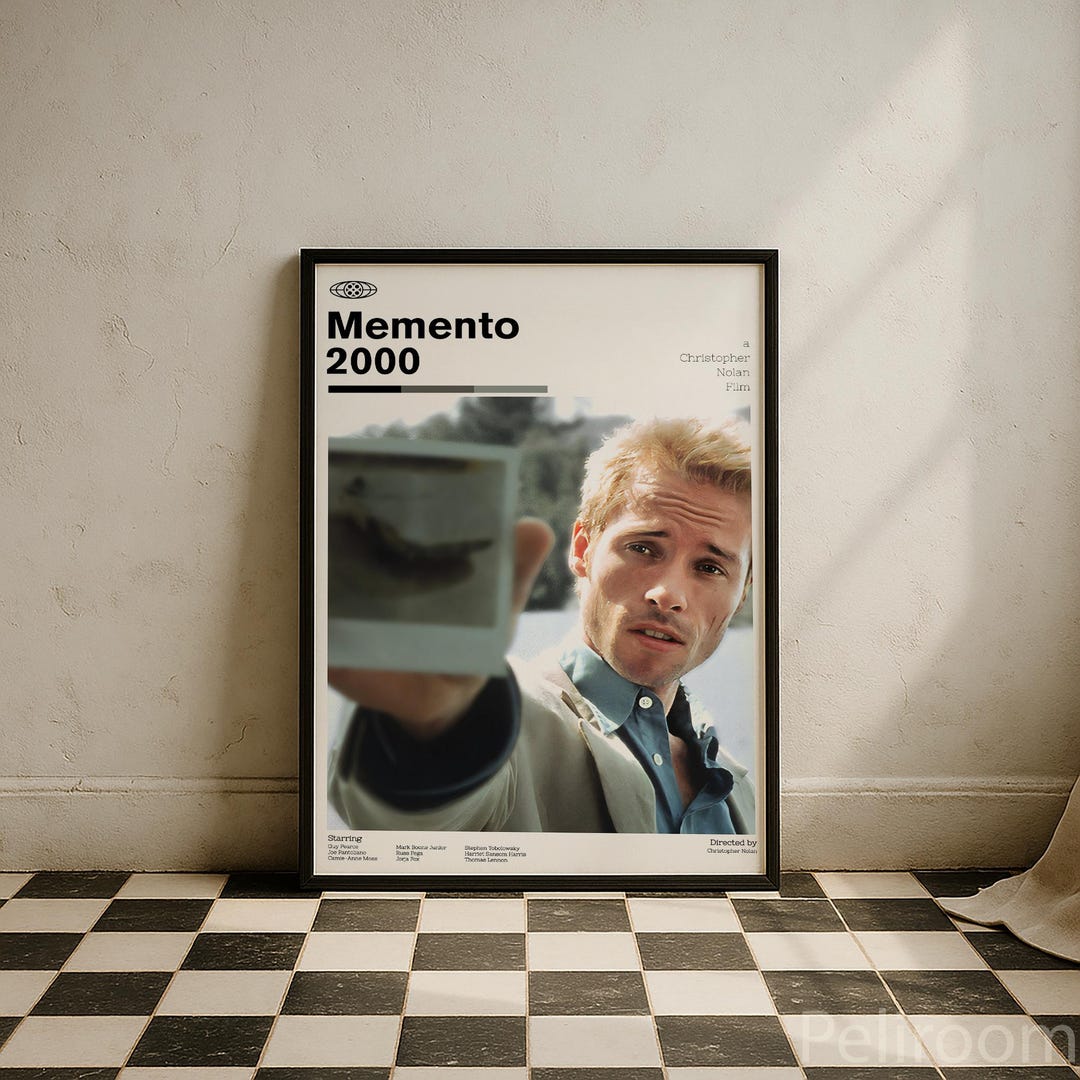 Memento Vintage Movie Poster | Guy Pearce Christopher Nolan | Retro ...