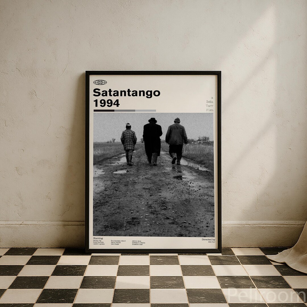 Satantango Vintage Movie Poster | Béla Tarr | Retro Movie Wall Art ...