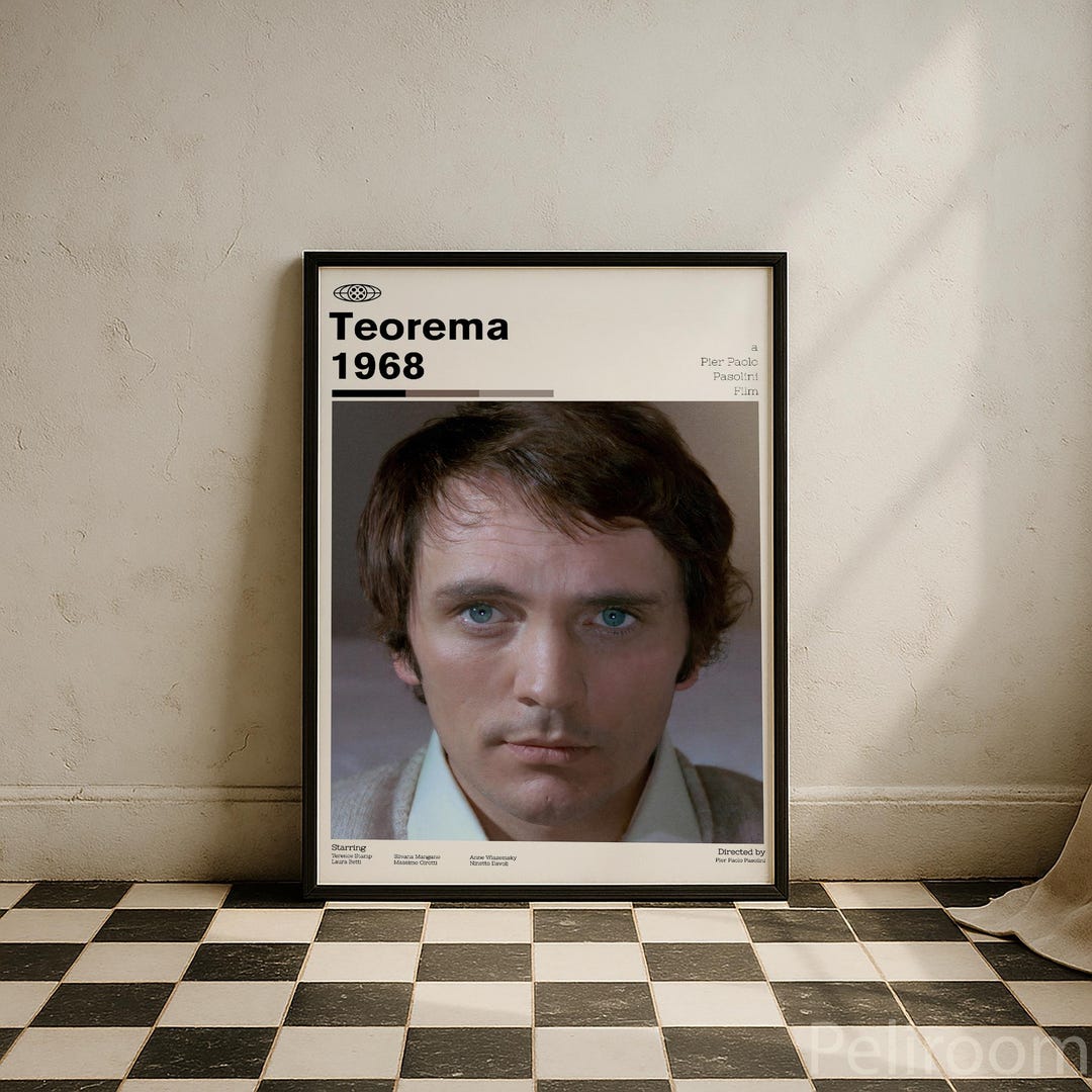 Teorema Vintage Movie Poster | Pier Paolo Pasolini | Retro Movie Wall ...