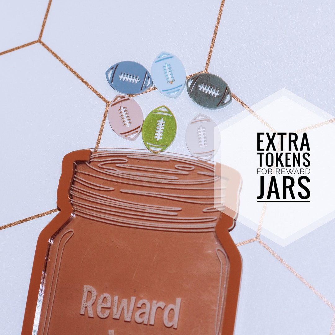 Reward Jar Tokens, Football Sport Team Reward, Star Jar Tokens ...