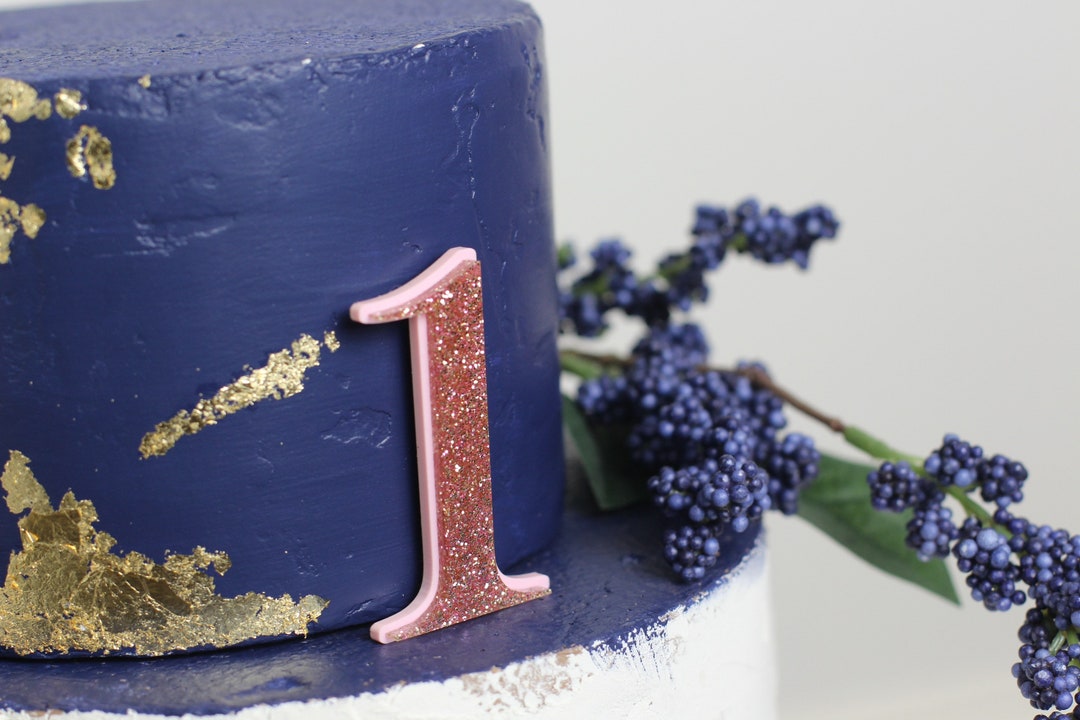 Acrylic Cake Charm, Layered Age Cake Charm, Birthday Number Cake Topper ...