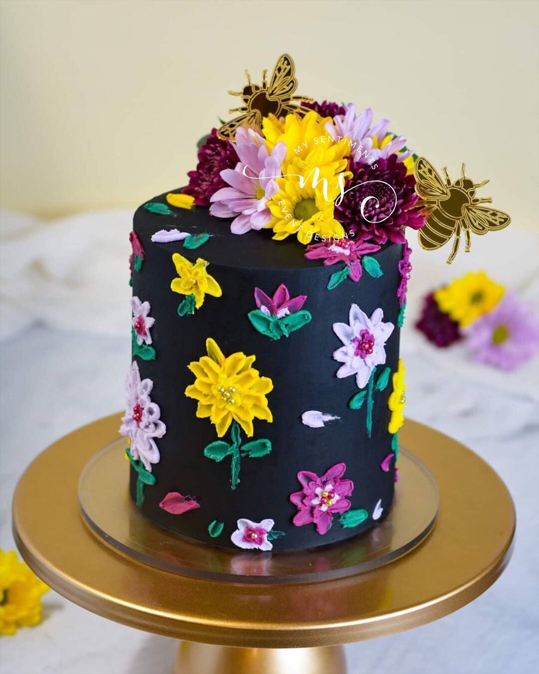 Acrylic Cake Charm, Flat Lay Cake Topper, Bee Cake Decoration, Honey ...