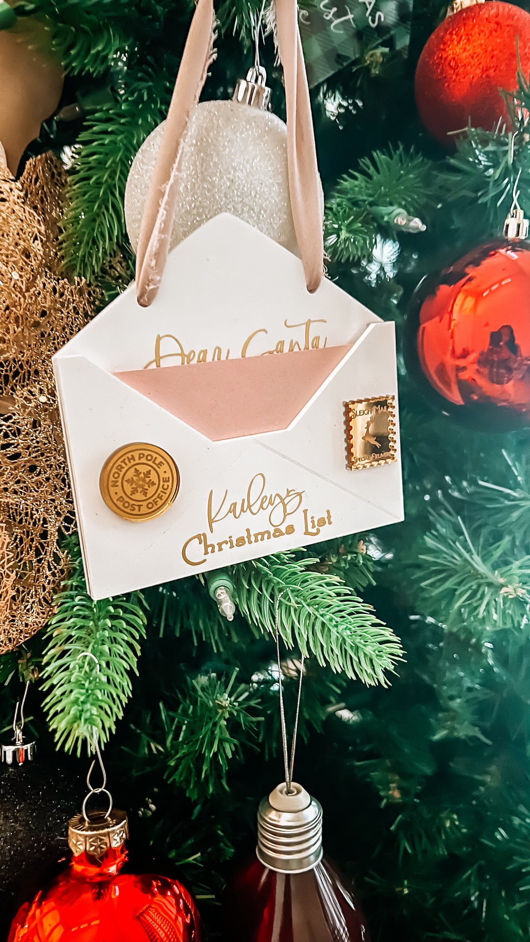 Dear Santa Envelope, Santa Envelope Ornament, Letter to Santa From Kid ...