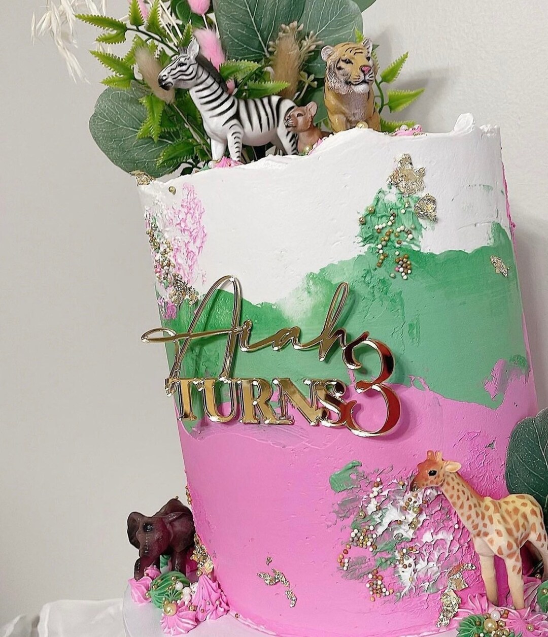 Acrylic Cake Charm, Name Age Cake Topper, Flat Lay Cake Topper, Front ...