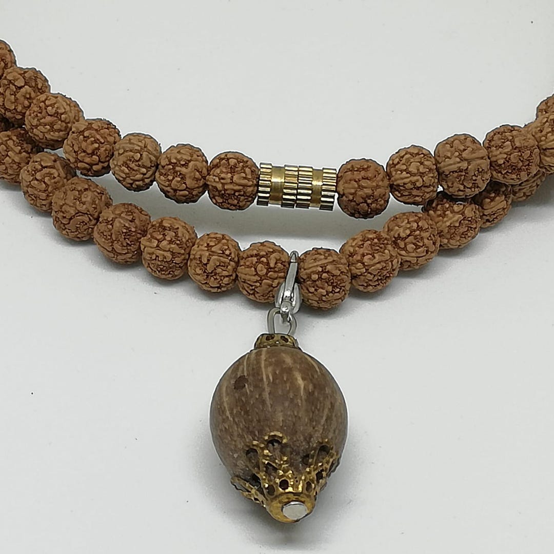 Jenitri Rudrakshsa Necklace - Small Coconut Pendant Rudraksha Necklace ...