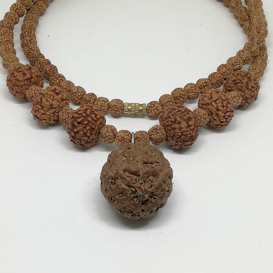 Natural Jenitri ( Rudraksha ) Necklace. - Etsy