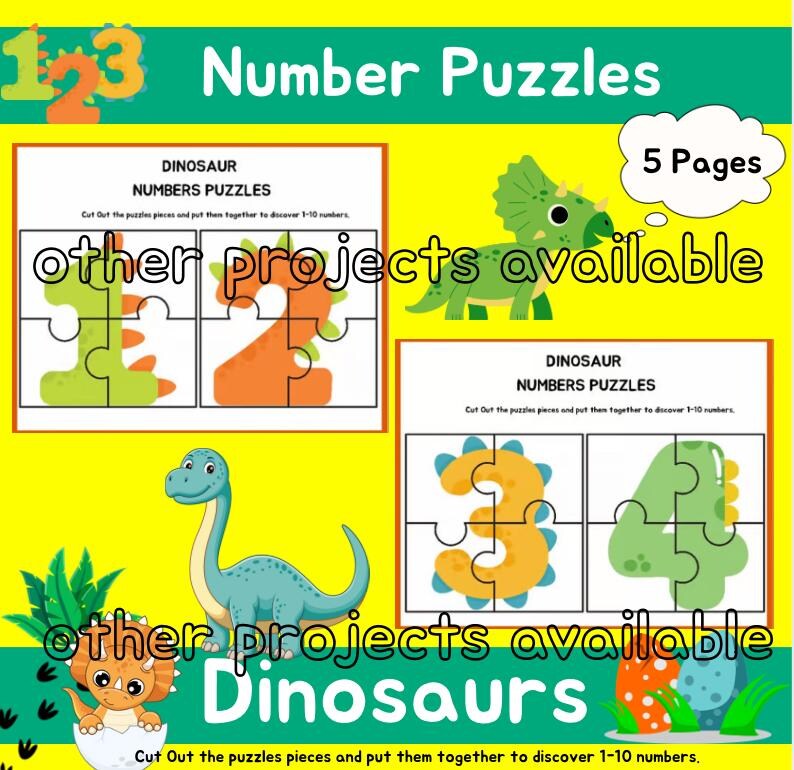 Jungle Animals Number Sequencing Puzzle: Preschool Math Game (PDF) - Etsy
