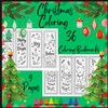 Printable Christmas Coloring Bookmarks | Holiday Craft (PDF Pattern ...