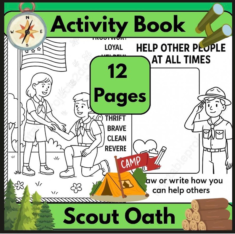 Scout Values Activity Book | Printable Character Workbook for Kids ...