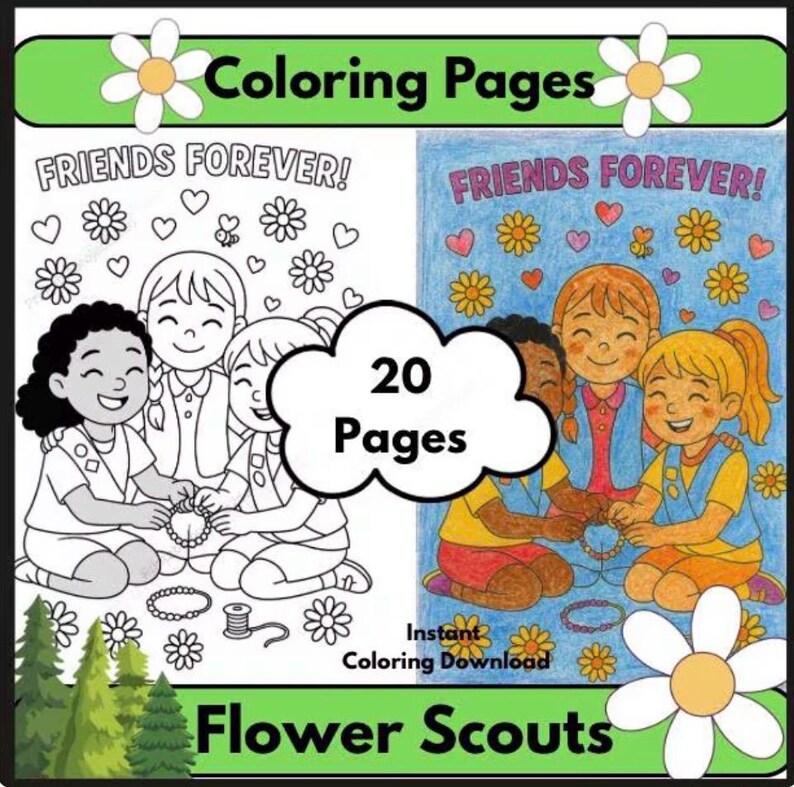 Flower Scout Activity Pack Printable | Troop Coloring Pages | Coloring ...