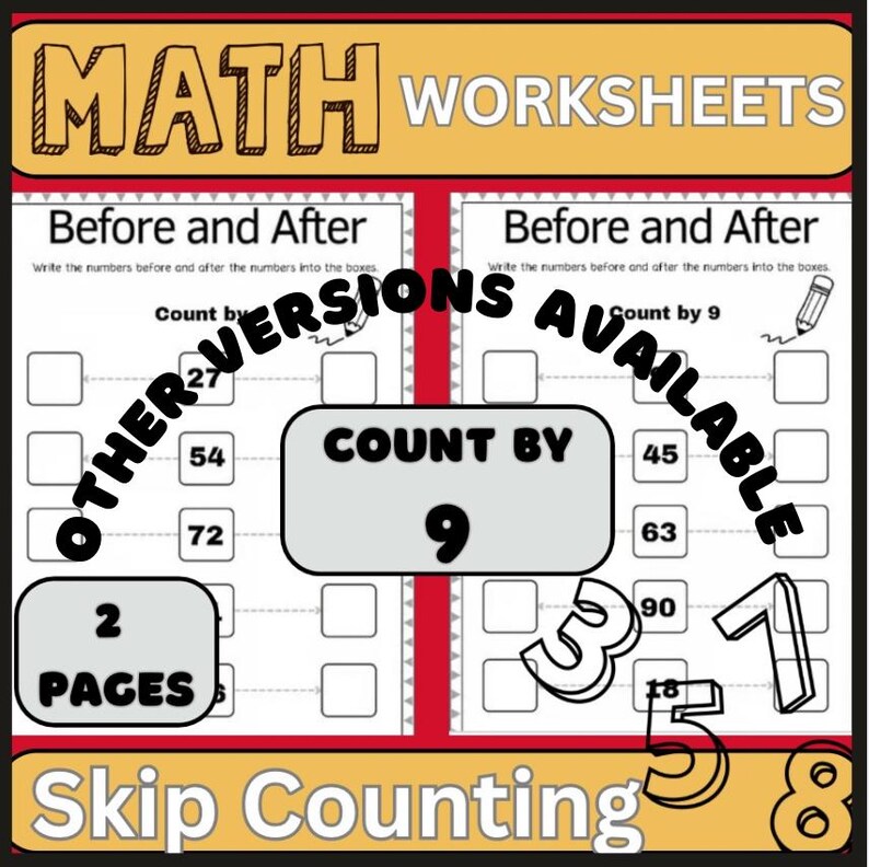 Skip Counting by 5 Worksheets: Math Practice for Kids (PDF Downloadable ...