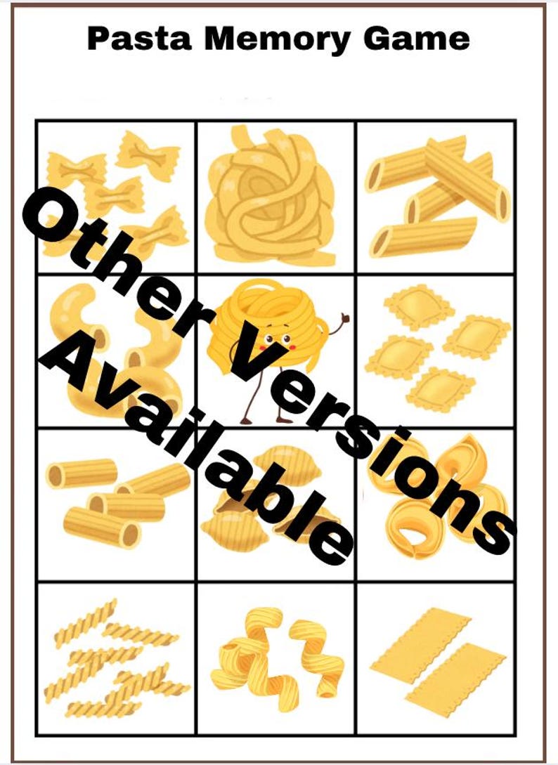 Vegetables Memory Game Cards, Digital Printable, Matching Center Labels ...