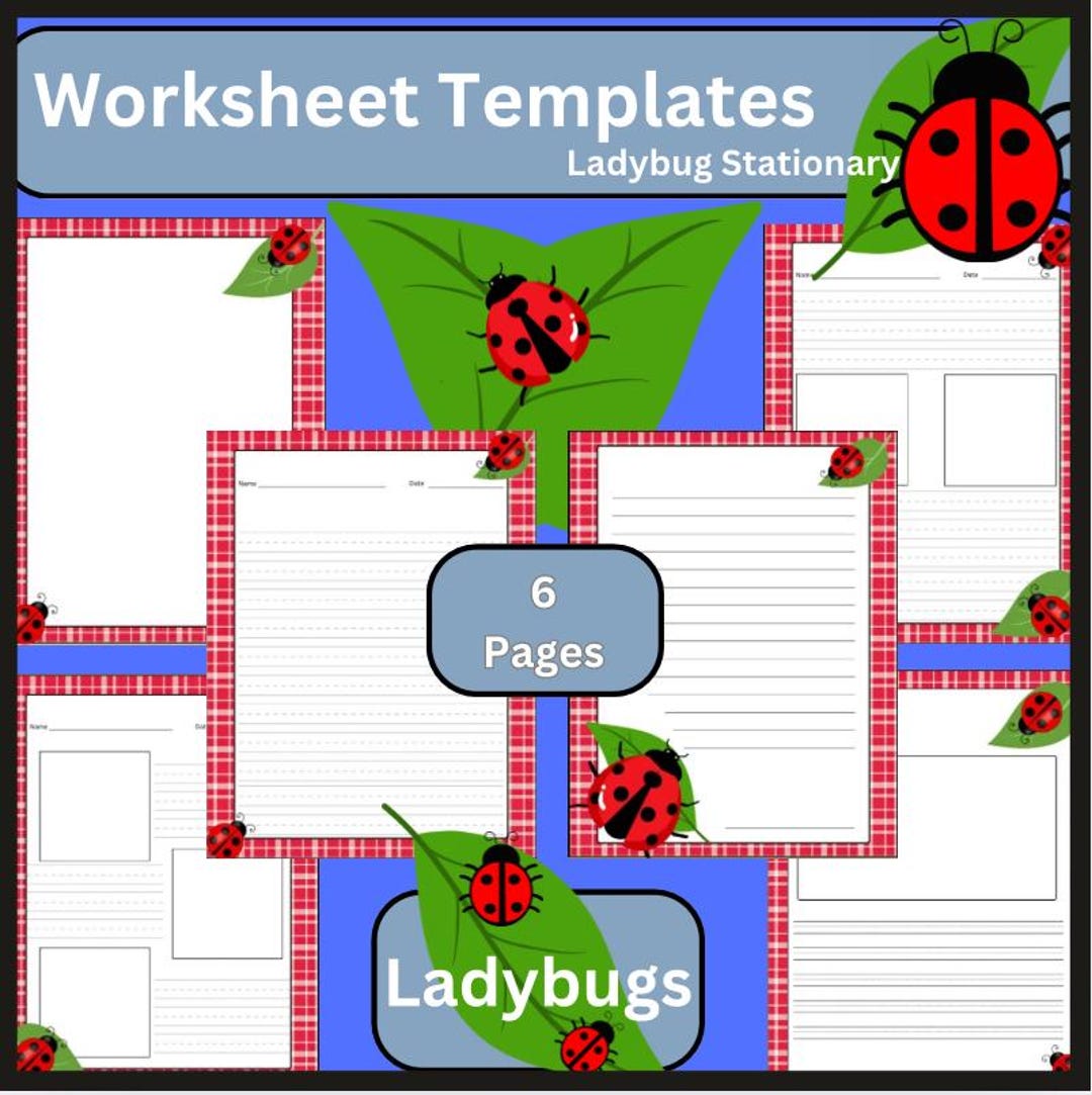 Ladybug Writing Paper Printable, Kids Story Writing Pages (PDF Download ...