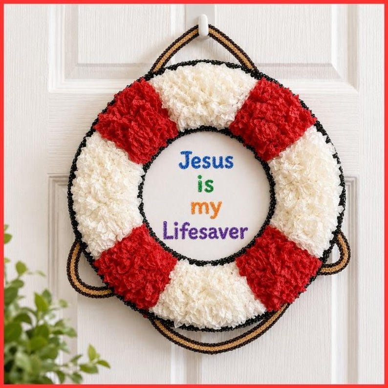 Jesus is My Lifesaver Craft, Christian Tissue Paper Craft, Sunday ...