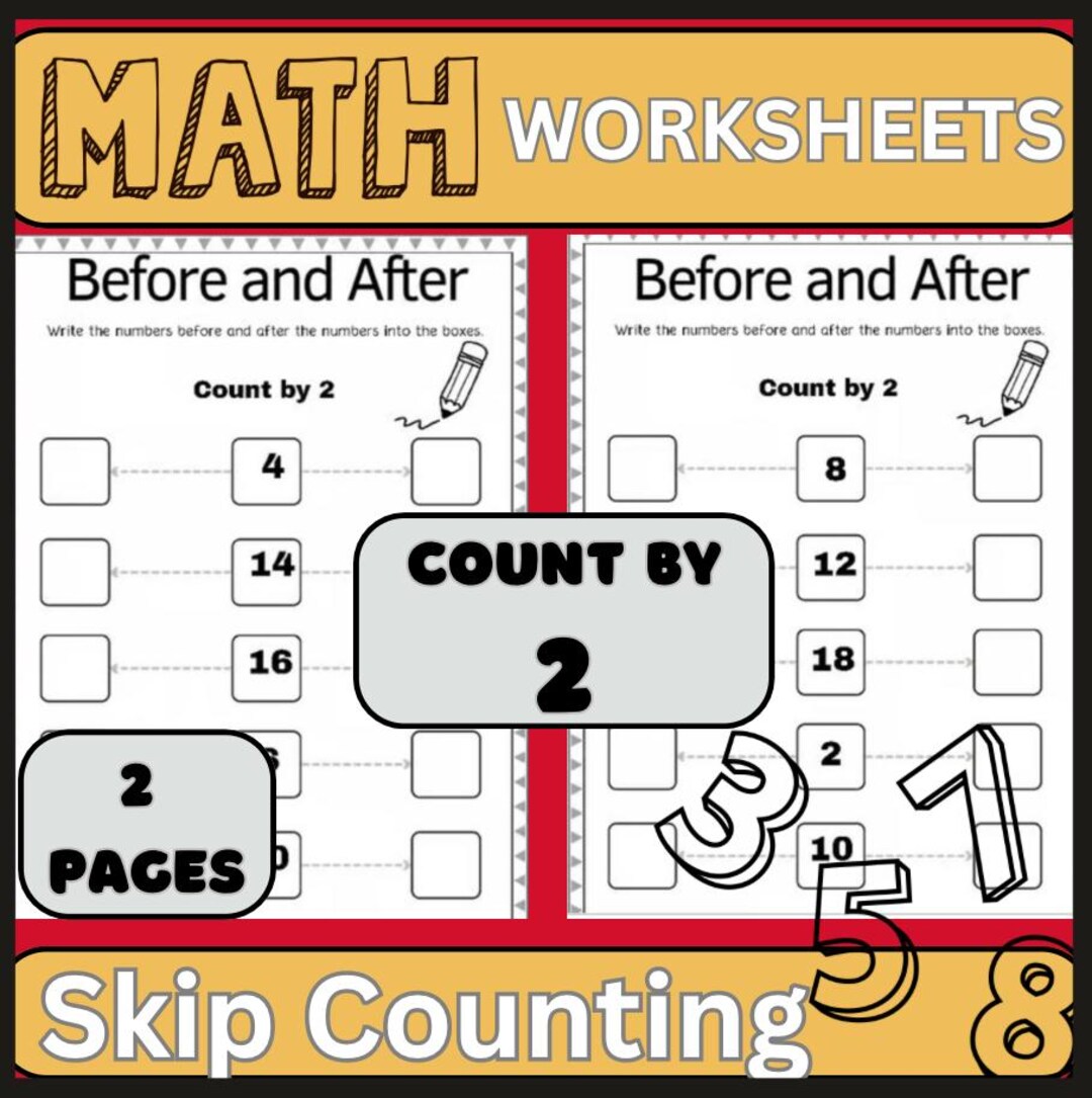 Skip Counting by 2s Worksheets: Math Number Sequencing (PDF Download ...