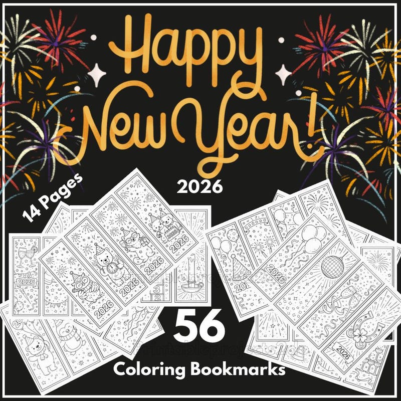 New Year Book Mark Svg - Etsy