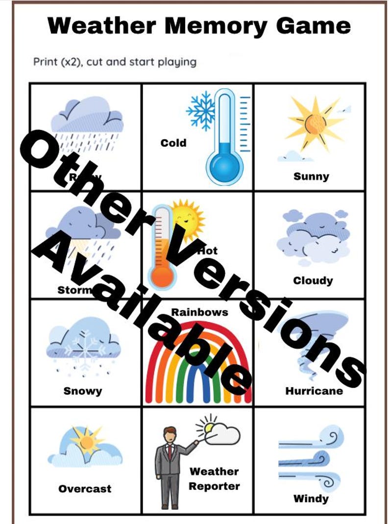 Vegetables Memory Game Cards, Digital Printable, Matching Center Labels ...