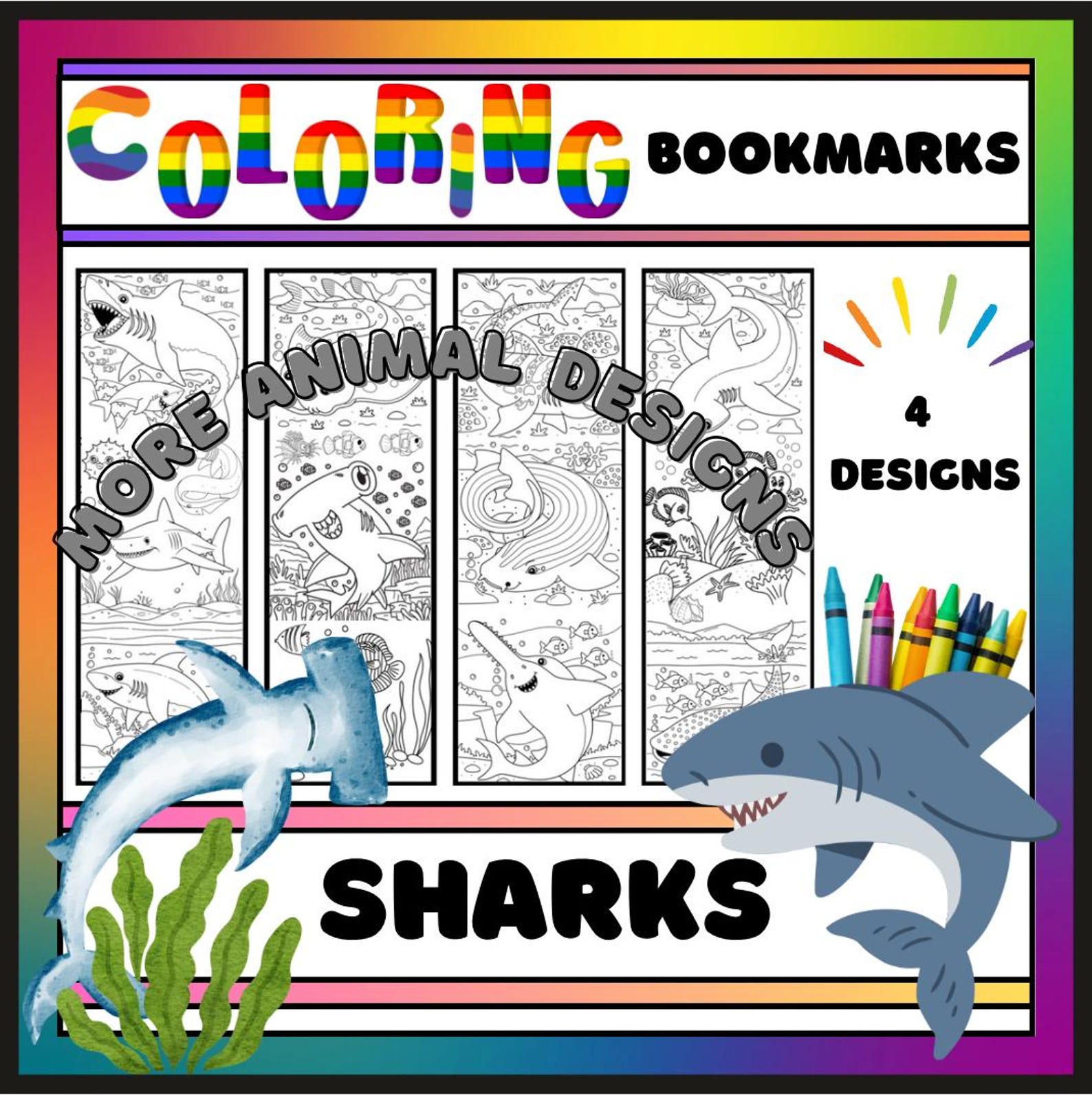 Owl Coloring Bookmarks: Printable Activity Set (PDF Download) - Etsy
