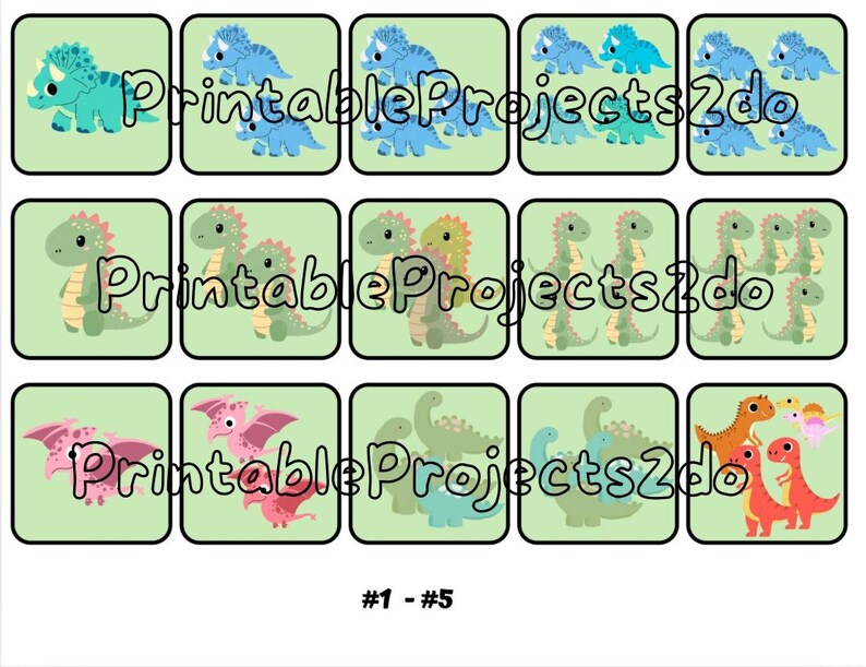 Dinosaur Math Flashcards: Addition Game, Classroom Printable (digital ...
