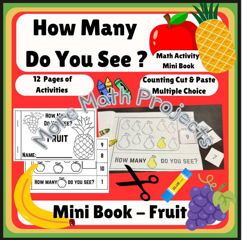 Monster Counting Worksheet: Halloween Math 1-5 (digital Download) - Etsy