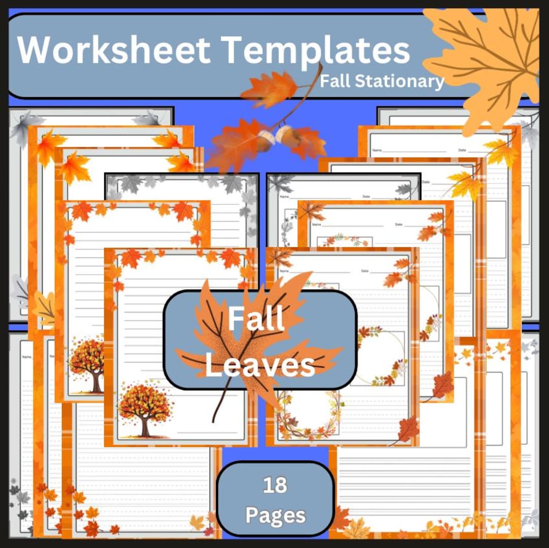 Fall Leaves Writing Paper | Autumn Stationery Templates (PDF Printable ...