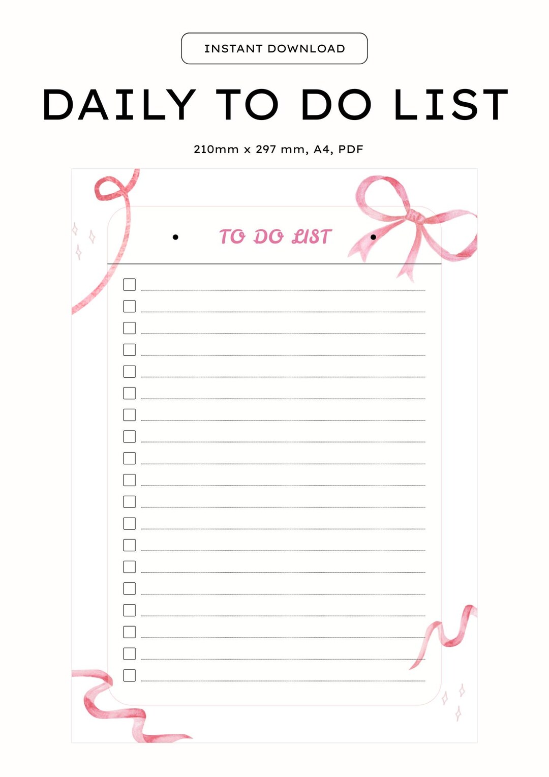 To Do List, Task Tracker, Productivity Tool, Daily to Do List Tracker ...