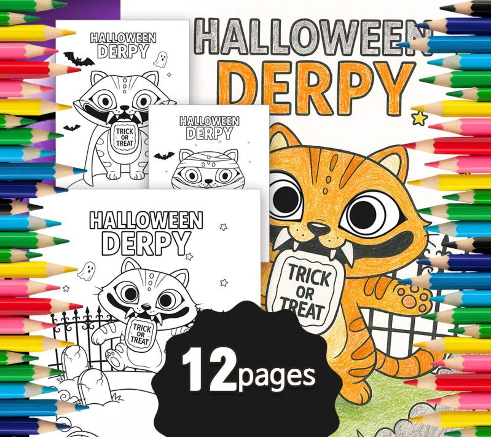 Kpop Demon Hunters Halloween Coloring Pages – 12 Printable Designs (PDF ...